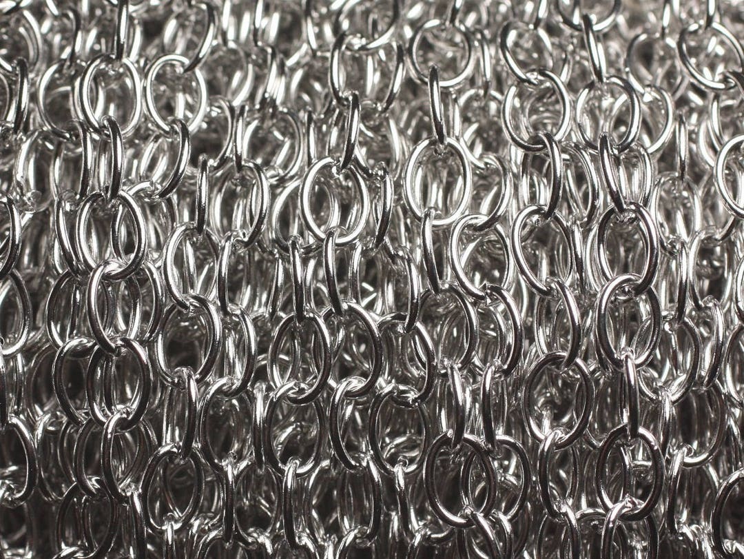 1 Meter 316L Stainless Steel Mesh Chain Oval 8 X 5.5 X 0.8mm ...
