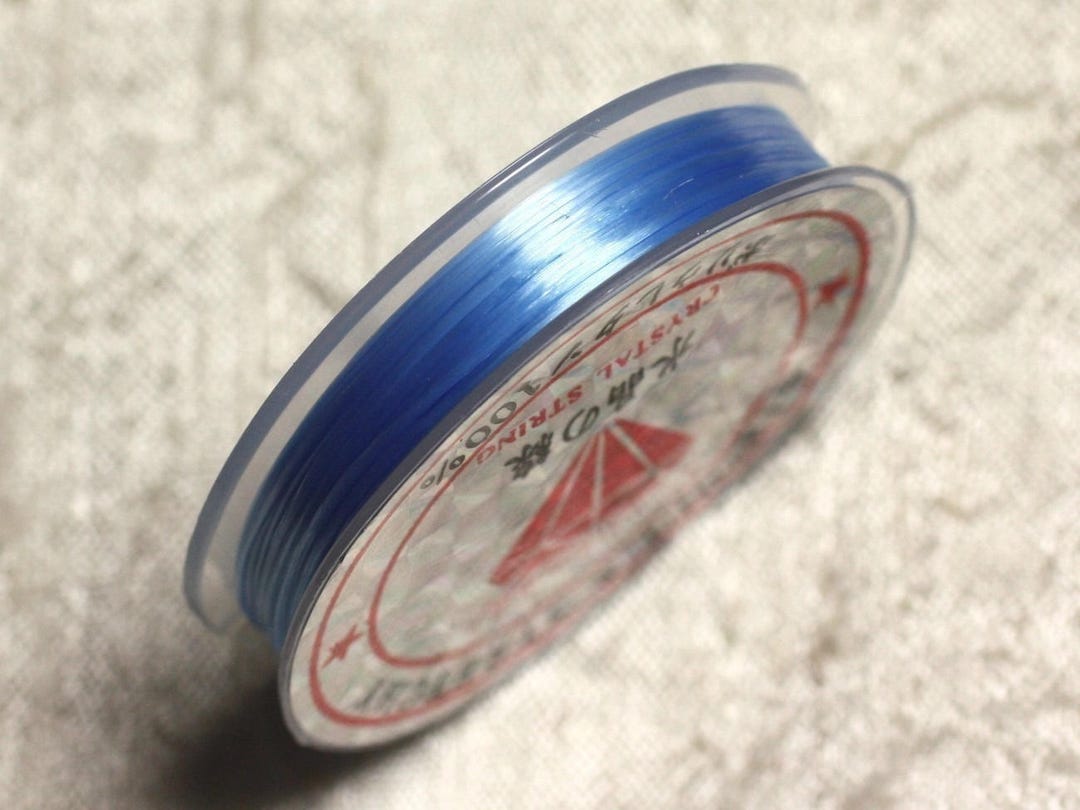 Reel 10 Meters Approx Elastic Fiber Thread 0.8-1mm Light Blue Sky ...