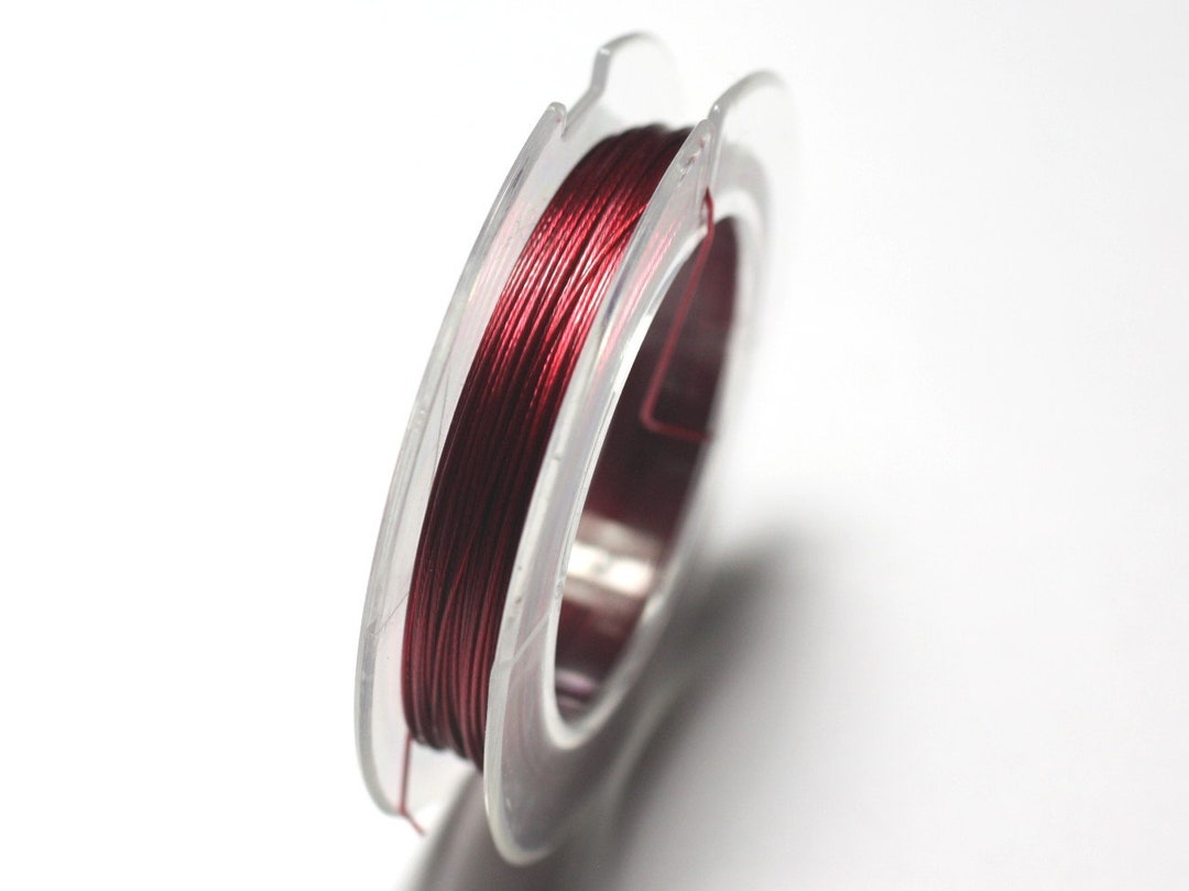 1pc 10 Meter Spool Cabled Metal Wire 0.35mm Red 7427039729345 - Etsy