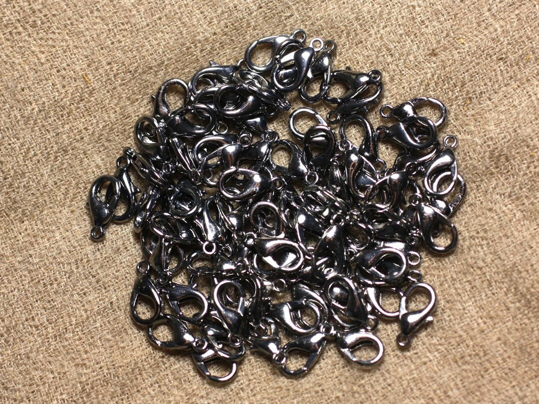 100pc Lobster Clasps 12x7mm Metal Black Nickel Free 4558550004062 - Etsy
