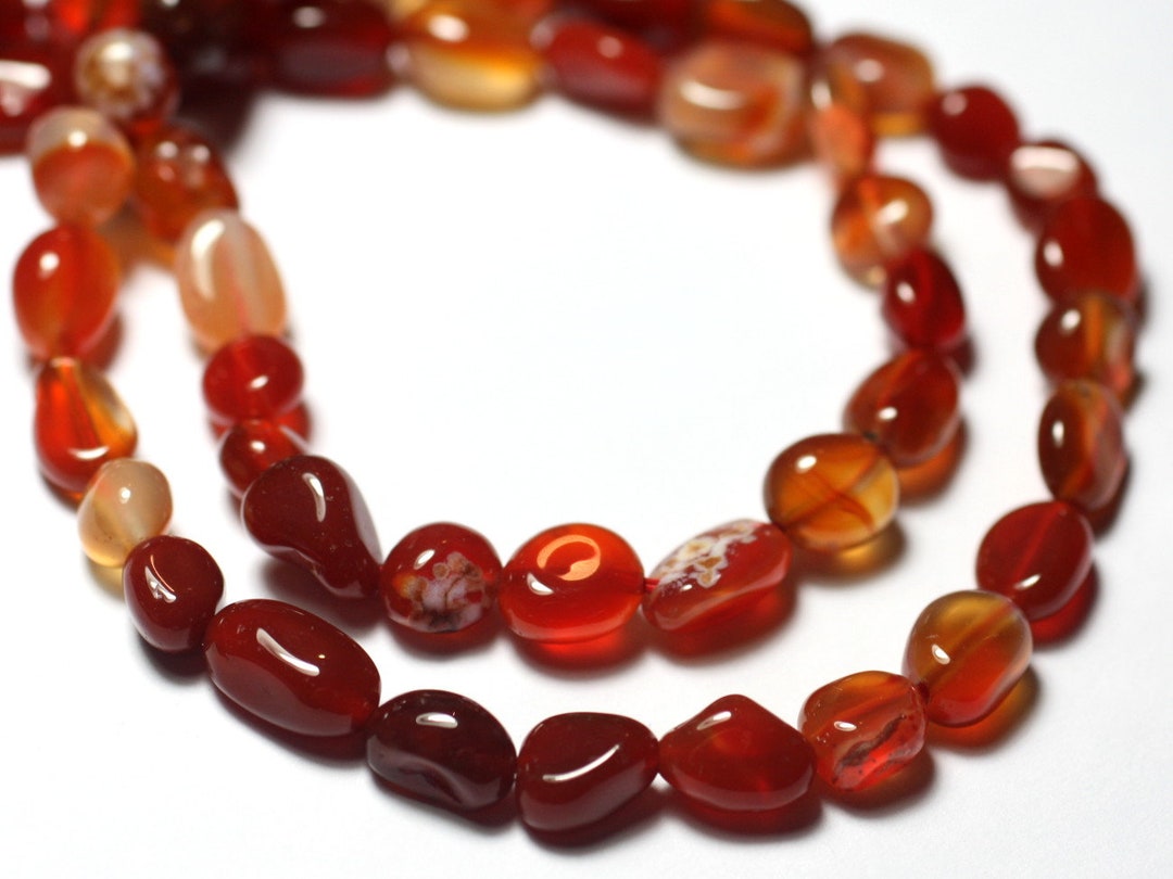 10pz Perline di pietra Pepite di calcedonio arancione - Etsy Italia