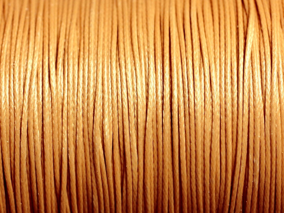 5 Meters - Waxed Cotton Cord Rope Thread 1mm Brown Beige Caramel ...