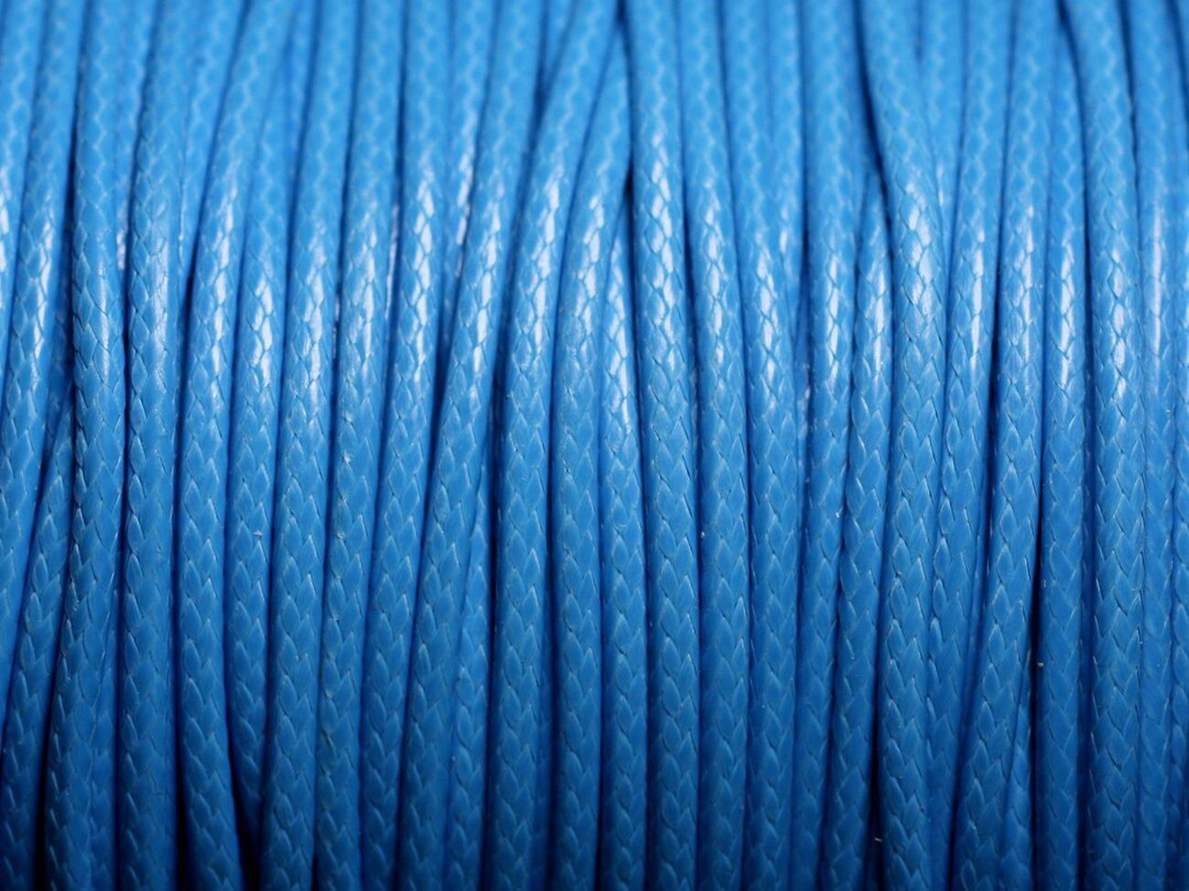 90 Meter Spool Coated Waxed Cotton Cord 2mm Azure Blue - Etsy