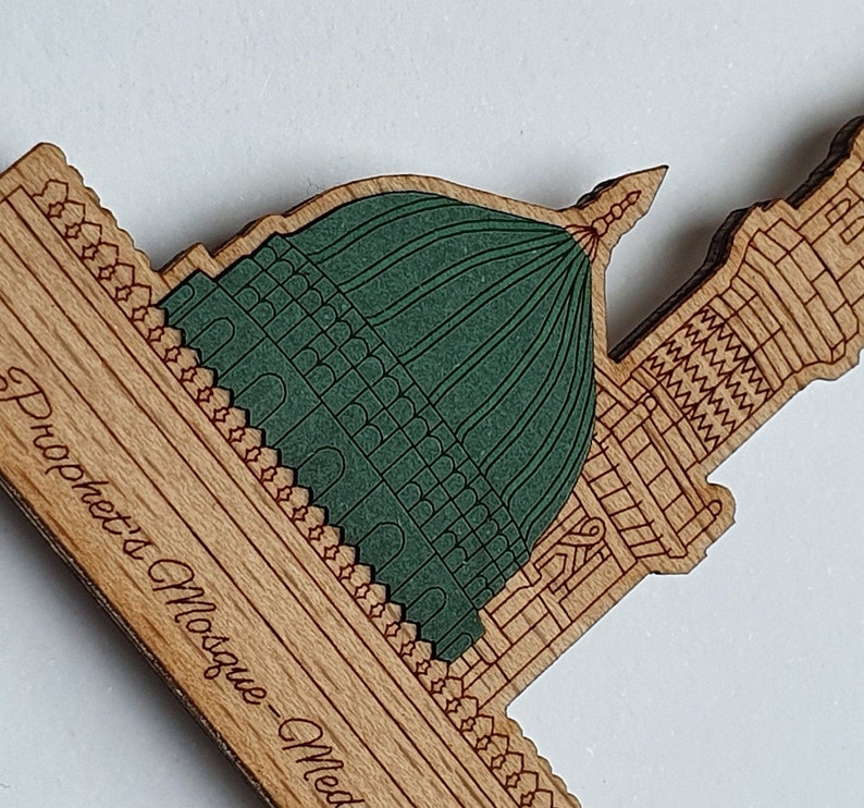 Prophet's Mosque Magnet: Medina Wood Veneer Islamic Gift - Etsy