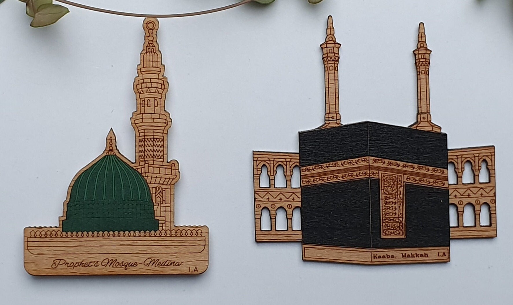 Islamic Fridge Magnet Set of 2 Masjid An-nabawī & Kaaba - Etsy UK