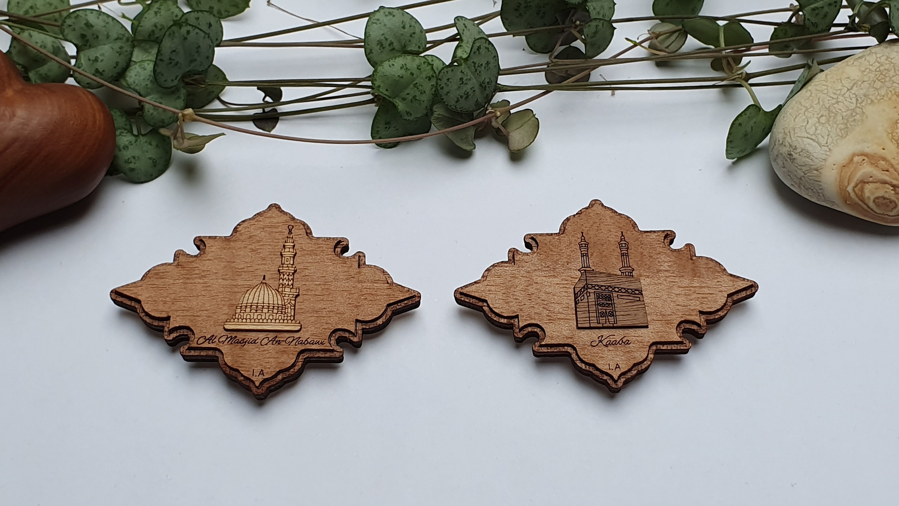 Islamic Fridge Magnet Set of 2 Al-masjid An-nabawī & Kaaba - Etsy