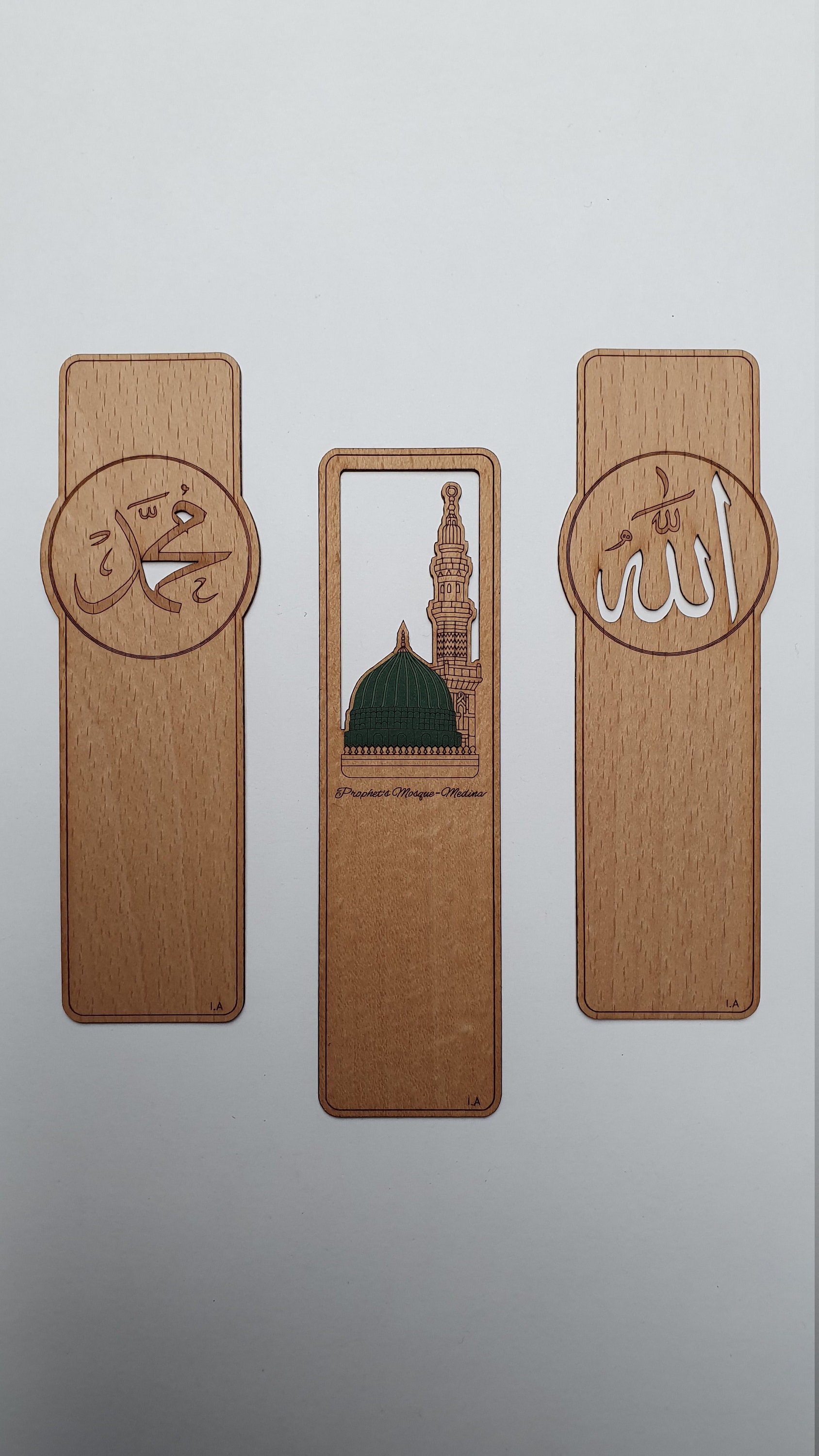 Set Of 3 Bookmarks Islamic Bookmarks Allah Bookmark Etsy
