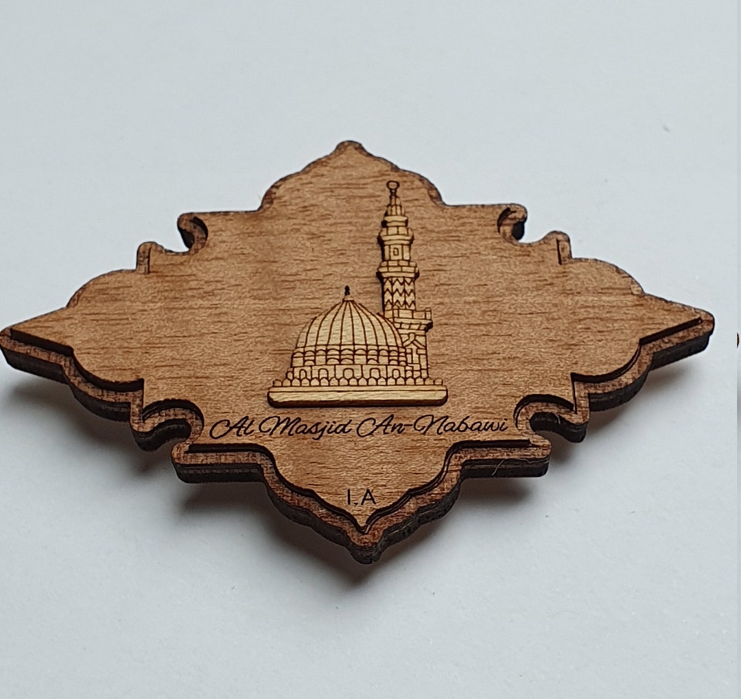 Prophet's Mosque Magnet: Medina Islamic Gift, Real Wood Veneer - Etsy