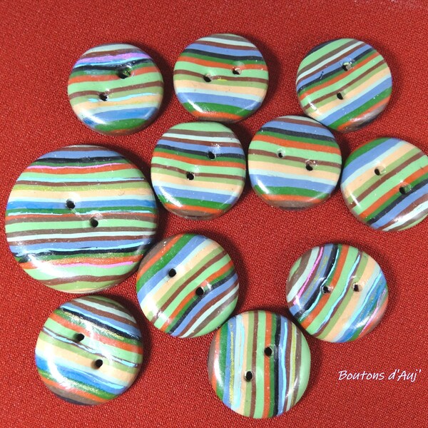 Handmade Fimo Button - Etsy