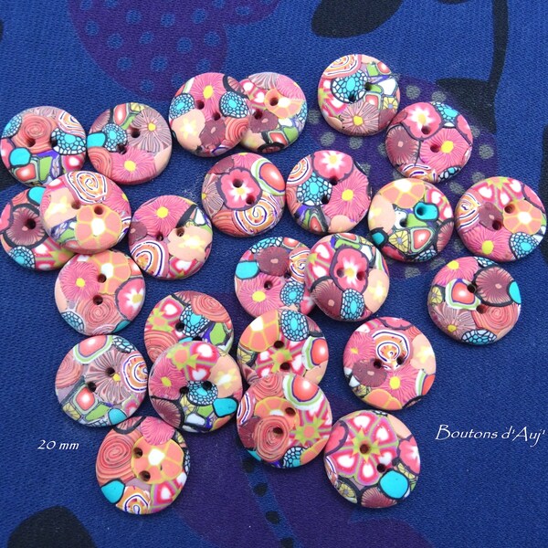 Pretty Pink Buttons - Etsy
