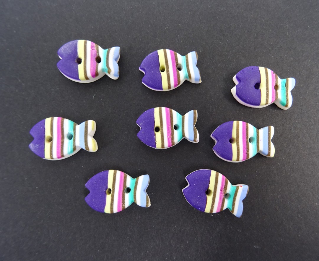 8 Small Fish Sewing Buttons, 1.7cm, for Babies or Textile Art - Etsy