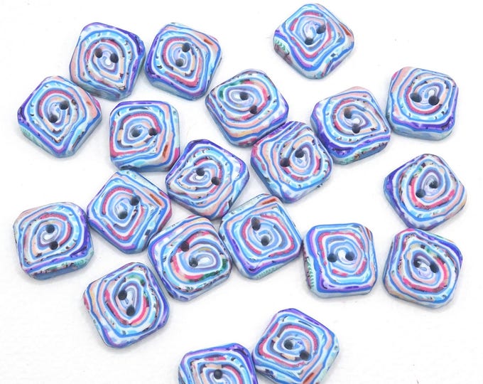 10 Small Blue Buttons 15 Mm - Machine Washable - Etsy