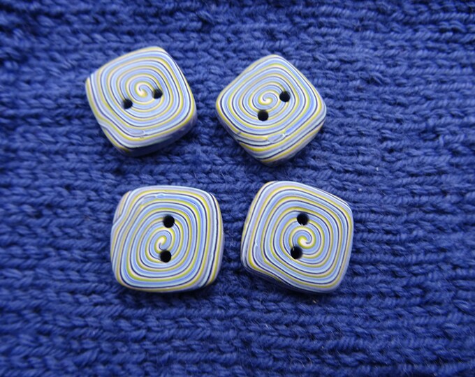 Light Blue Square Buttons for Jacket, 20 Mm (0.78"), Set of 4 - Etsy