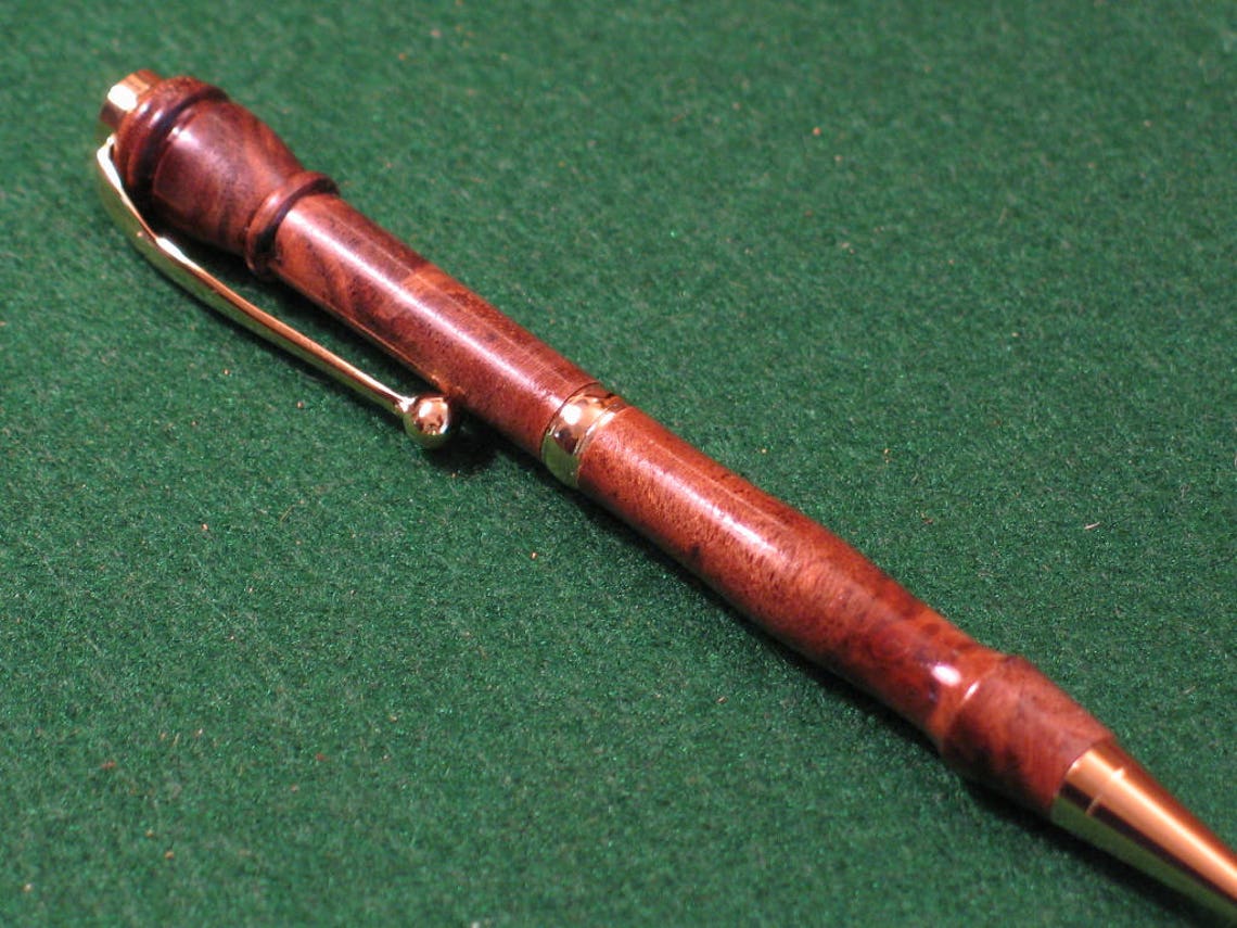 Handmade Claro Walnut Burl Twist Ballpoint Pen - Etsy