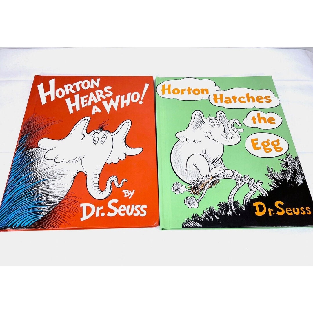 Lot of 2 Dr. Seuss Horton Hears A Who & Hatches the Egg Hardcover Books ...