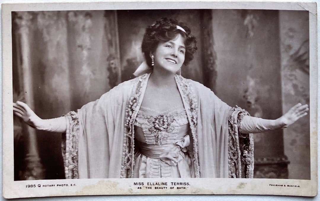 Ellaline Terriss as "the Beauty of Bath" Photo Postcard - Etsy