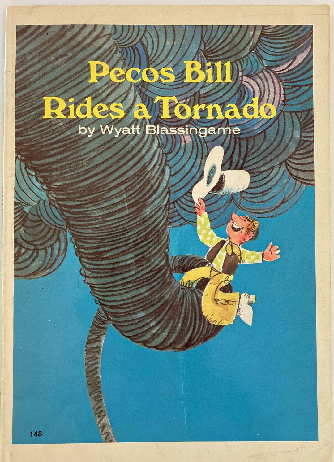 Pecos Bill Rides a Tornado by Wyatt Blassingame - Etsy