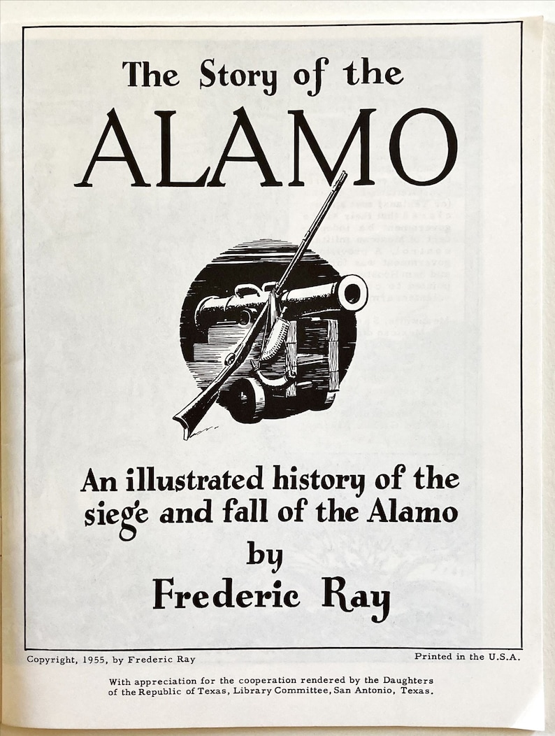 The Story of the Alamo by Frederic Ray - Etsy