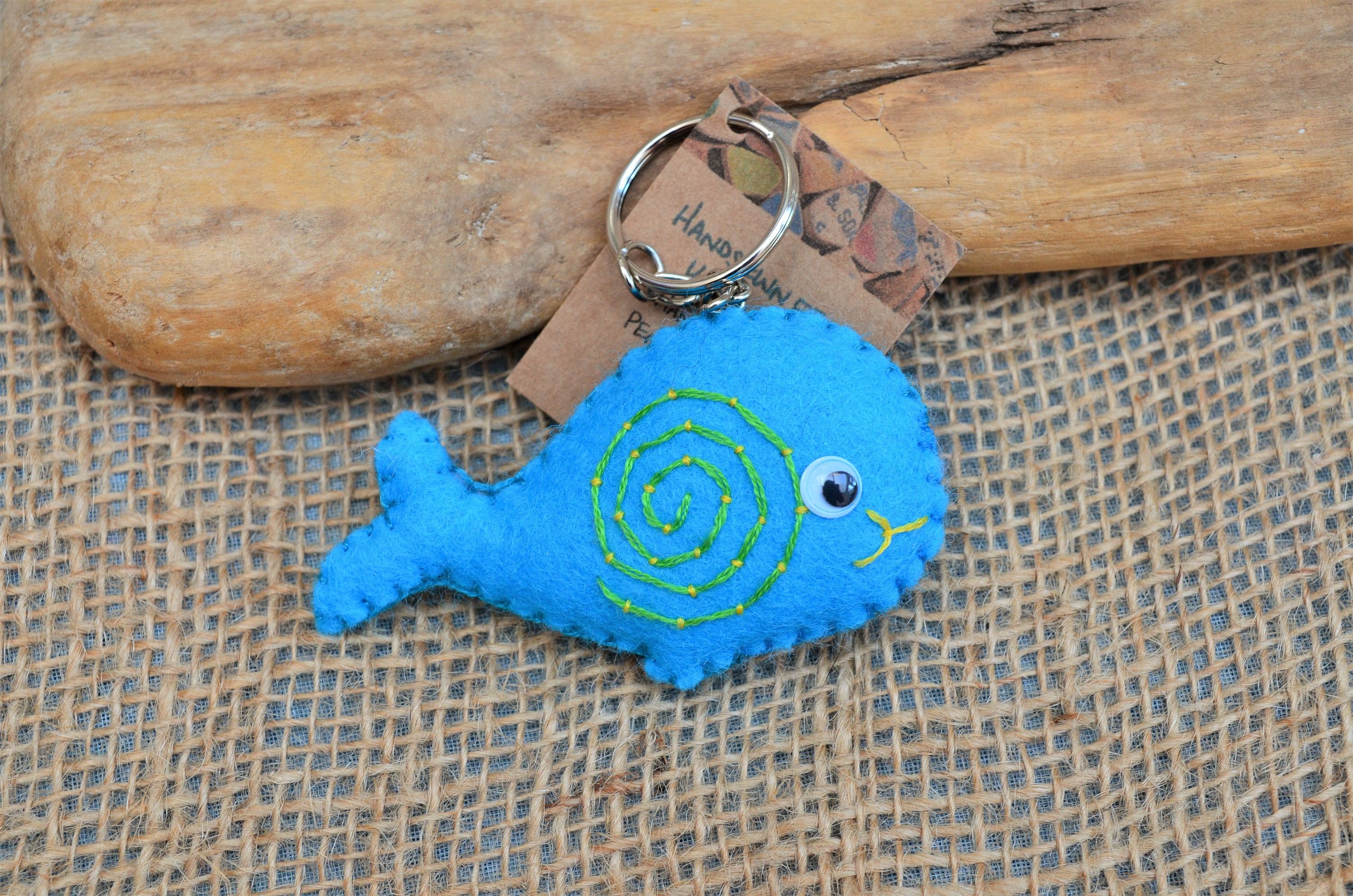 Whale Keyring, Hand Embroidered Felt Whale Keyrings, Ideal Whale Lovers ...