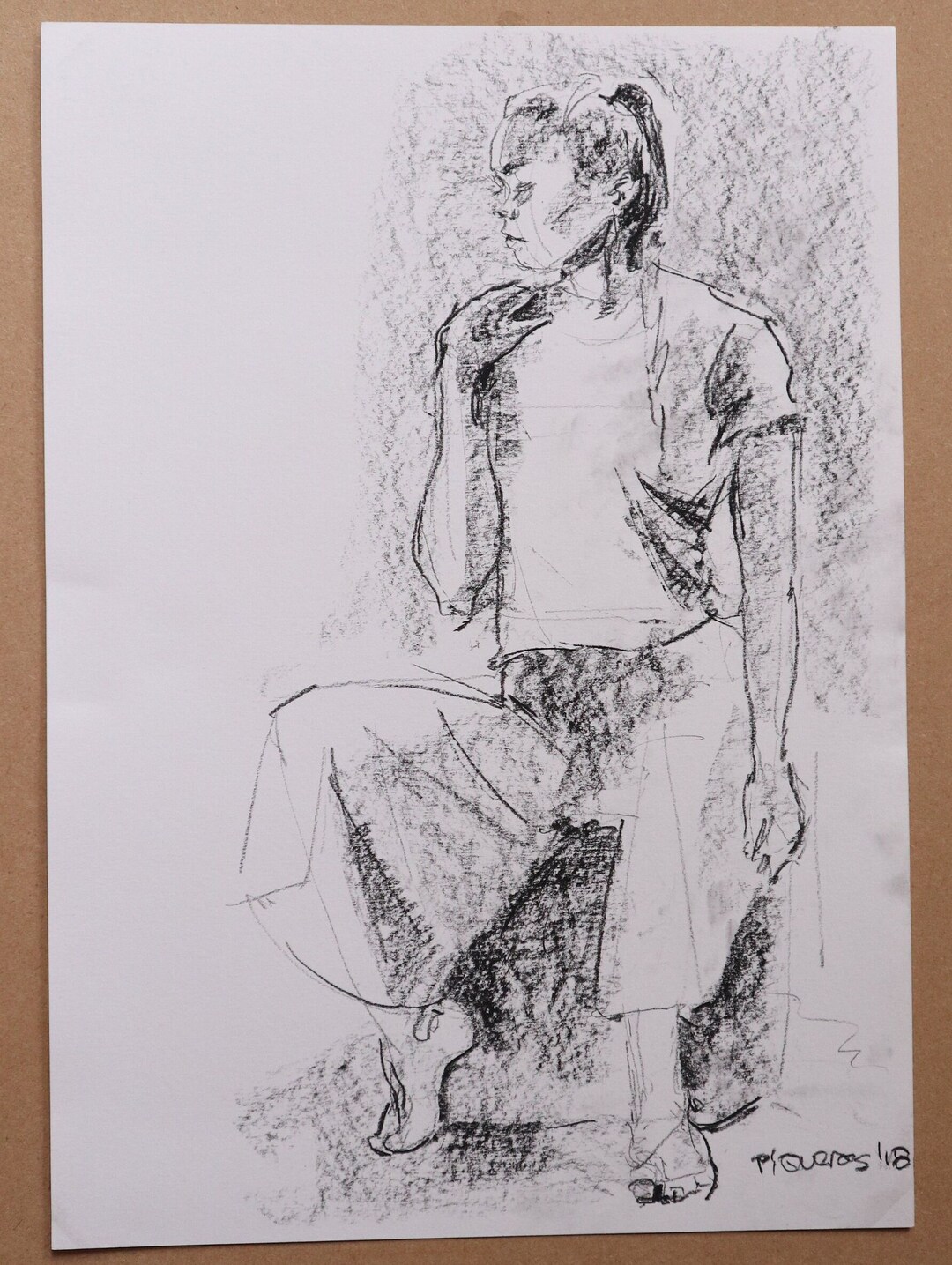 Original Art Drawing life Drawing 018 2018. - Etsy