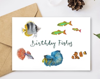 Fish Birthday Card | Etsy