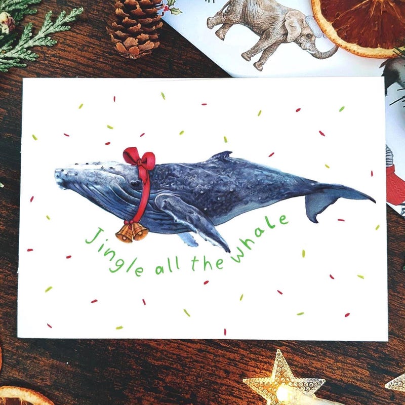 Hand Drawn Christmas Card Design - Etsy UK