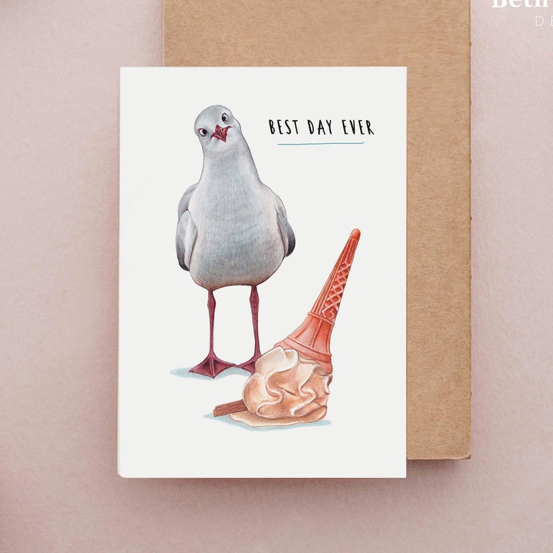 Birthday Gull Birthday Card - Etsy