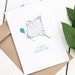 Sting Ray Card, Birthday Card, Cute Birthday Card, Funny Cards ...