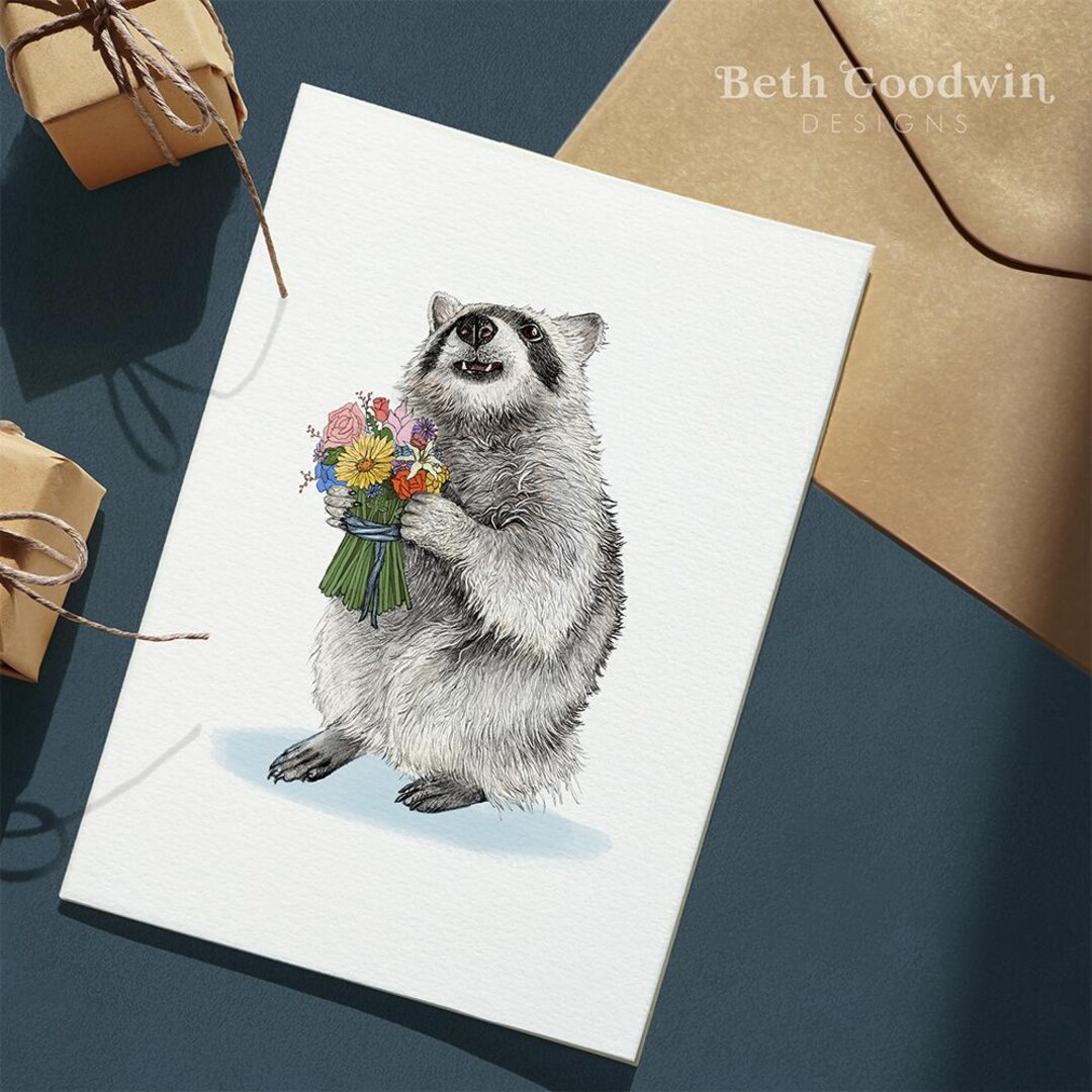 Raccoon Card | Mothers Day Card | Funny Mothers Day Card | Thank You ...