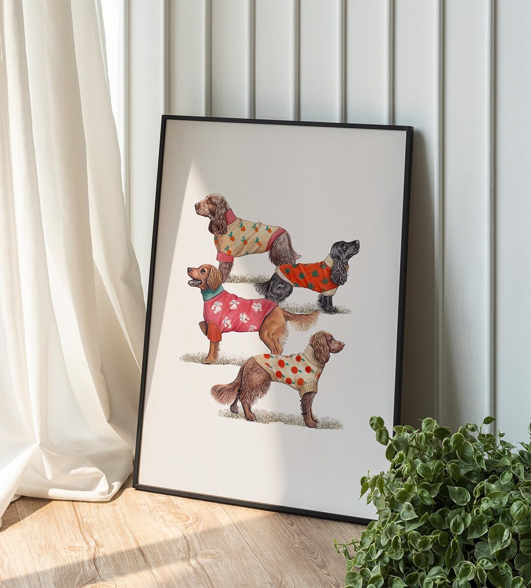 Cocker Spaniel Print, Spaniel Art, Spaniel Wall Art, Spaniel Portrait ...