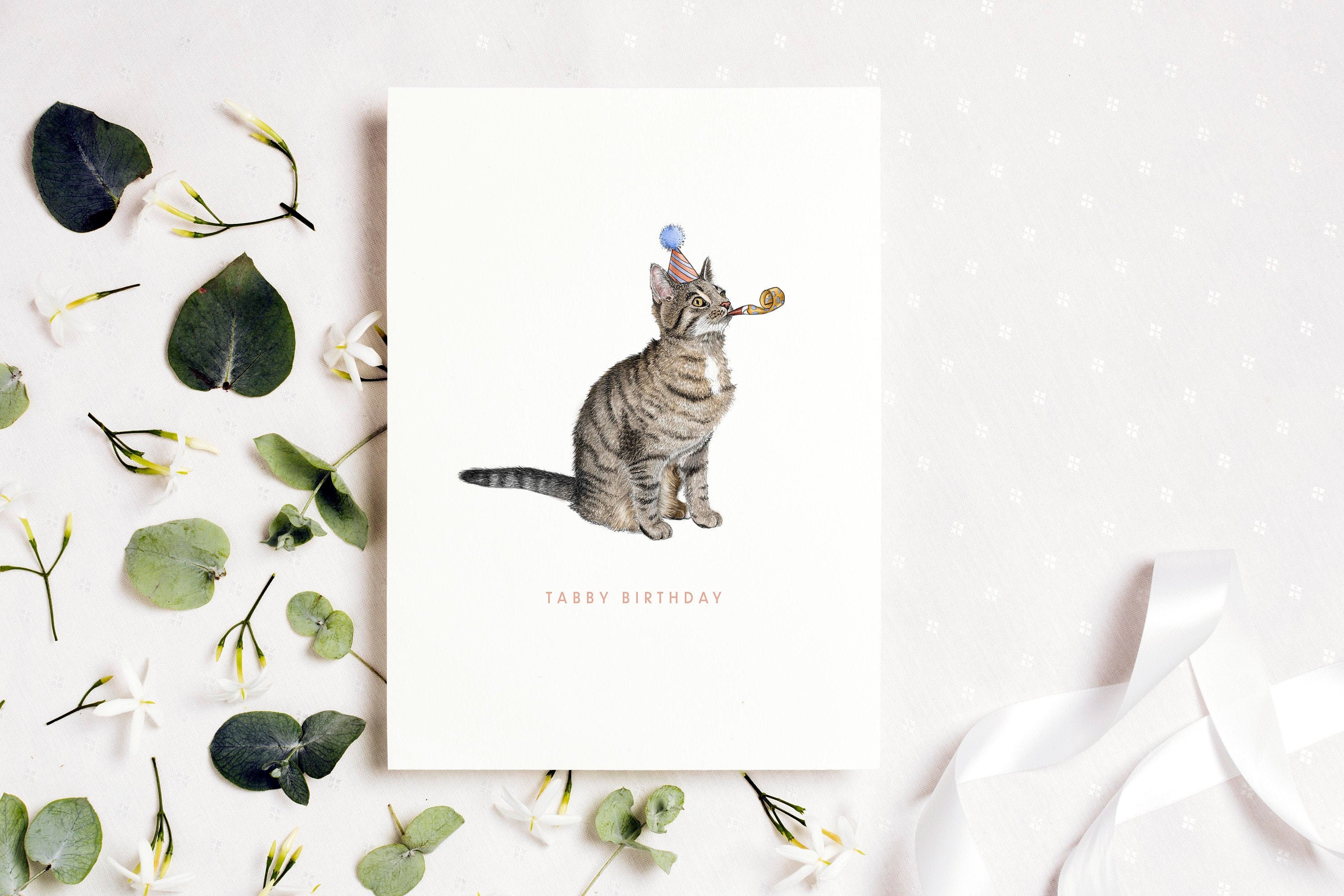 Tabby Cat Birthday Card Cat birthday Cat Tabby Birthday | Etsy