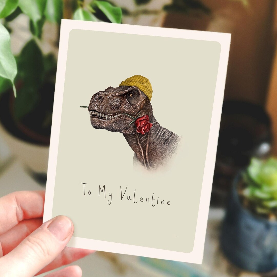 Dinosaur Valentines Card, T-rex Valentines Card, Funny Valentines Cards ...