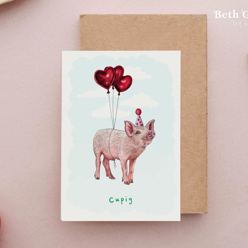 Pig Card - Etsy