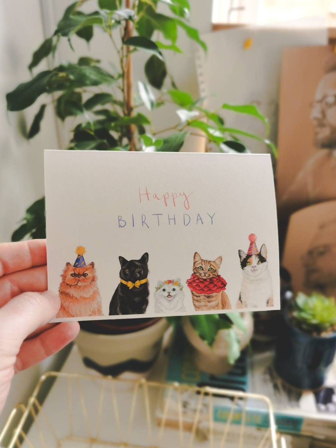 Cat Birthday Card Birthday Cards Cats Birthday Cards Party - Etsy