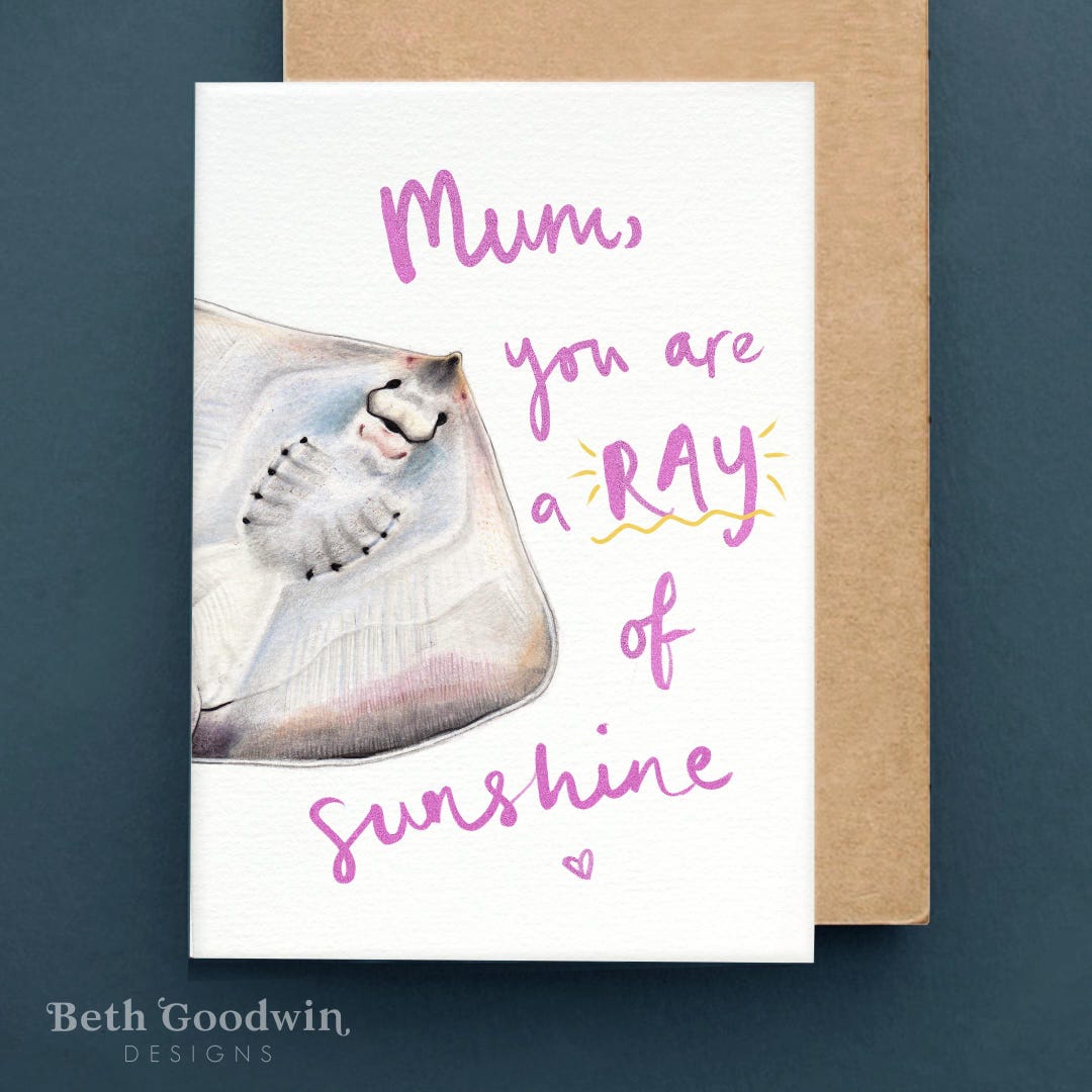 Ray Mother's Day Card, Ray of Sunshine Card, Cute Cards for Mothers Day ...