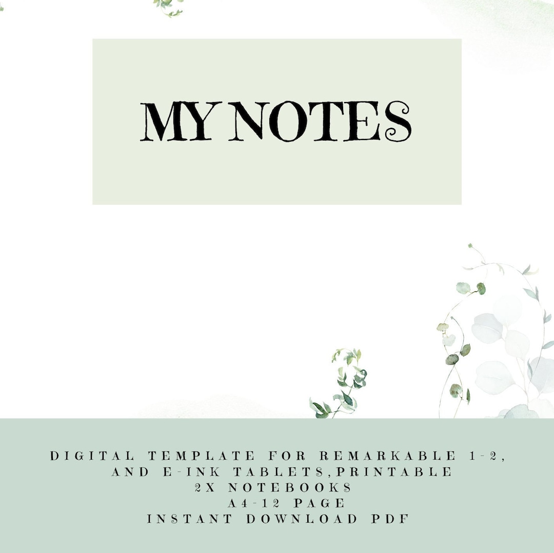 Remarkable 1 and 2, E-ink and Printable. 2 X Note Book, With Front Page ...