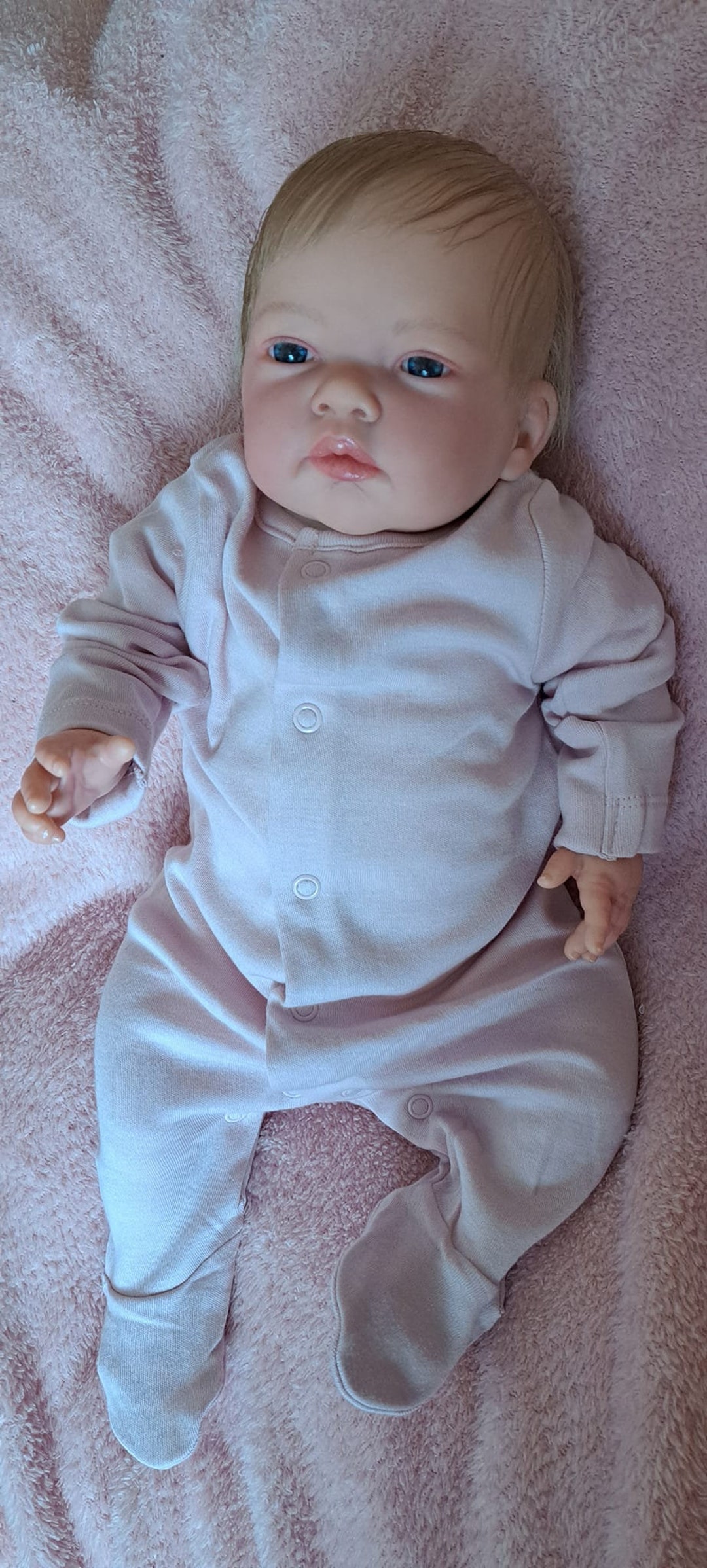 Custom Made for Carla Awake Reborn Baby Girl Doll + Magnetic Dummy ...