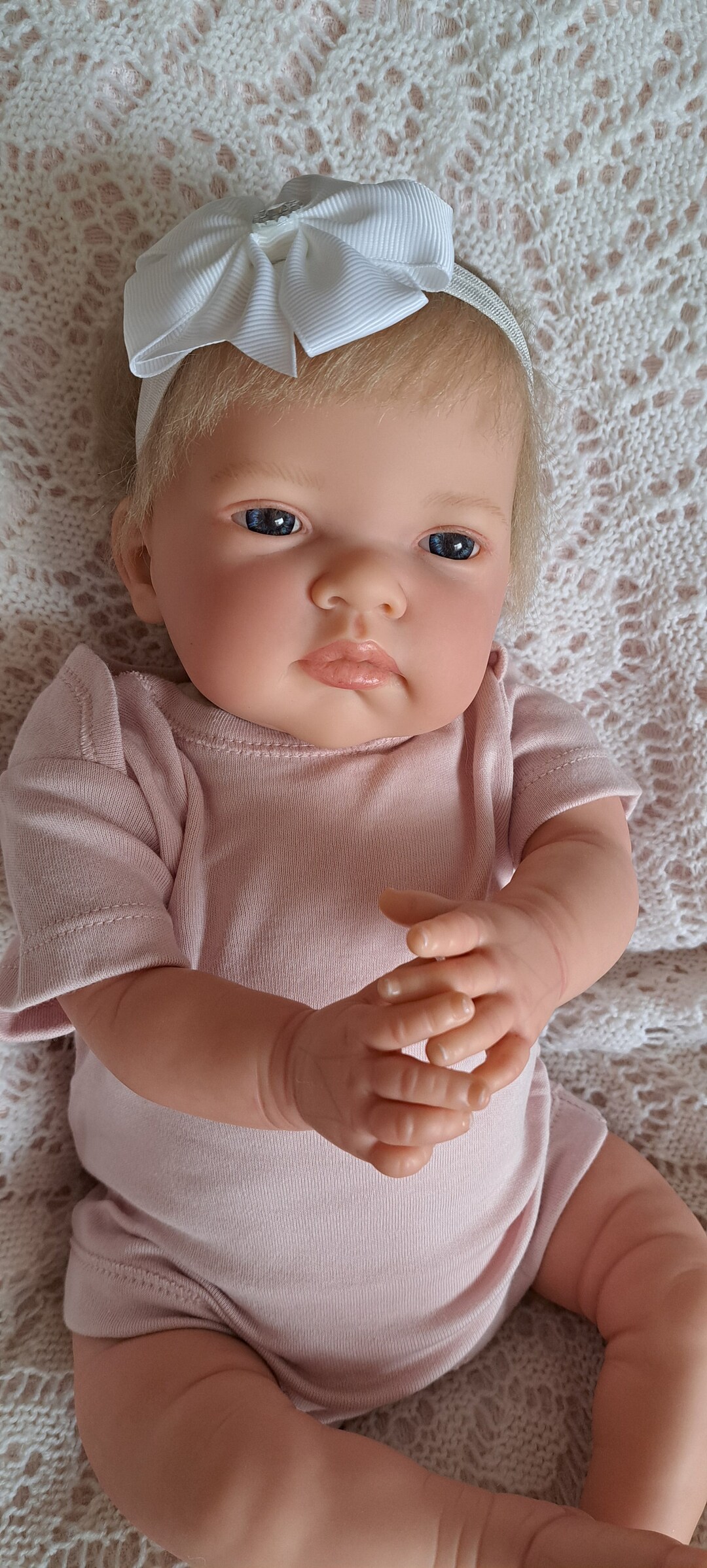 Awake Reborn Baby Girl Doll Magnetic Dummy, Pacifier. Micro Rooted Hair ...