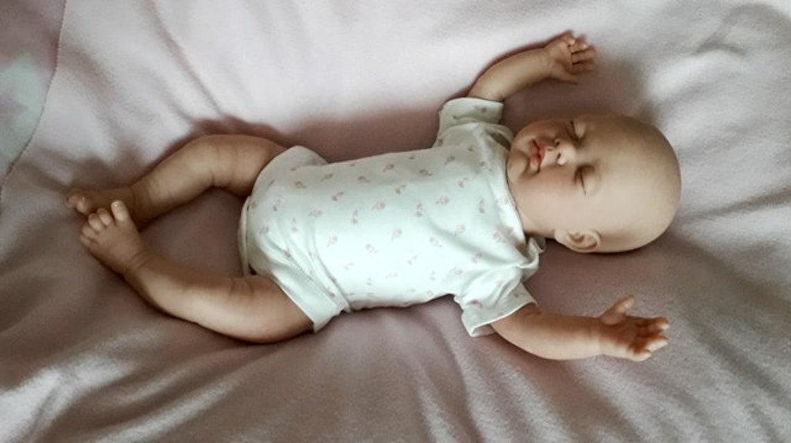 UK Realistic Mottled Skin Sleeping Reborn Baby Girl Doll - Etsy