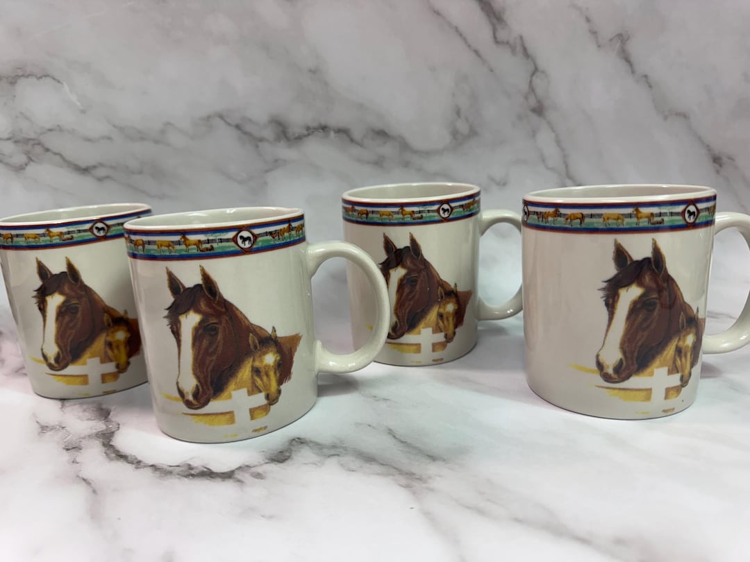 Vintage Folkcraft Cedar Valley Stables Stoneware Horse Equestrian ...