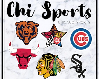 Chicago Sports Logos: Chicago Bears, Blackhawks, Bulls, Cubs or White ...