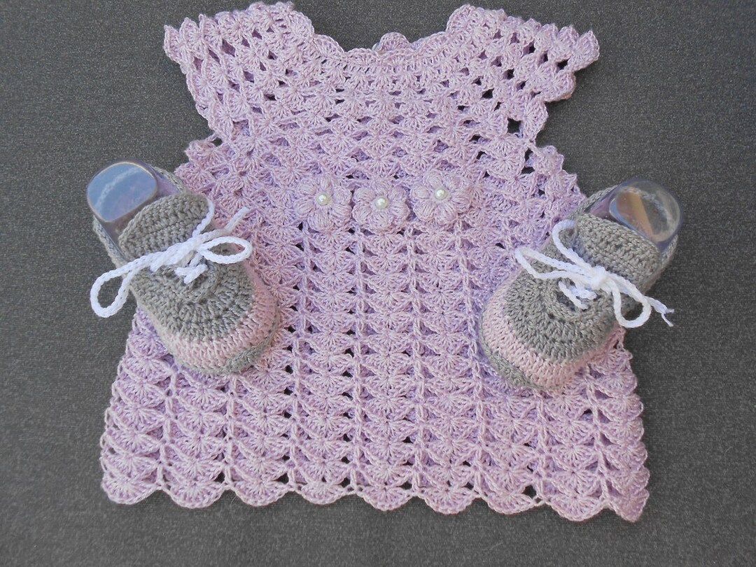 Robe Bebe Fille,baby's Crochet Dress in Lace Handmade - Etsy Sweden