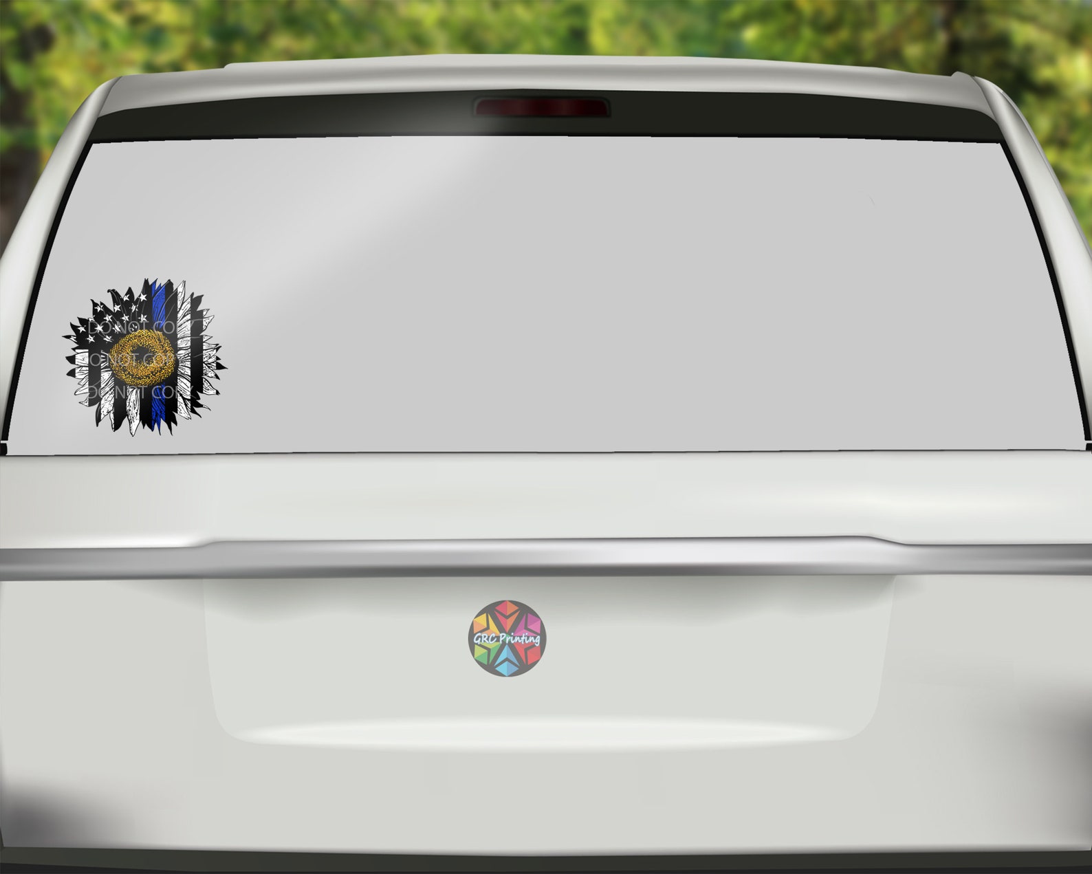 Police-sunflower-sticker-support the Blue-decal - Etsy