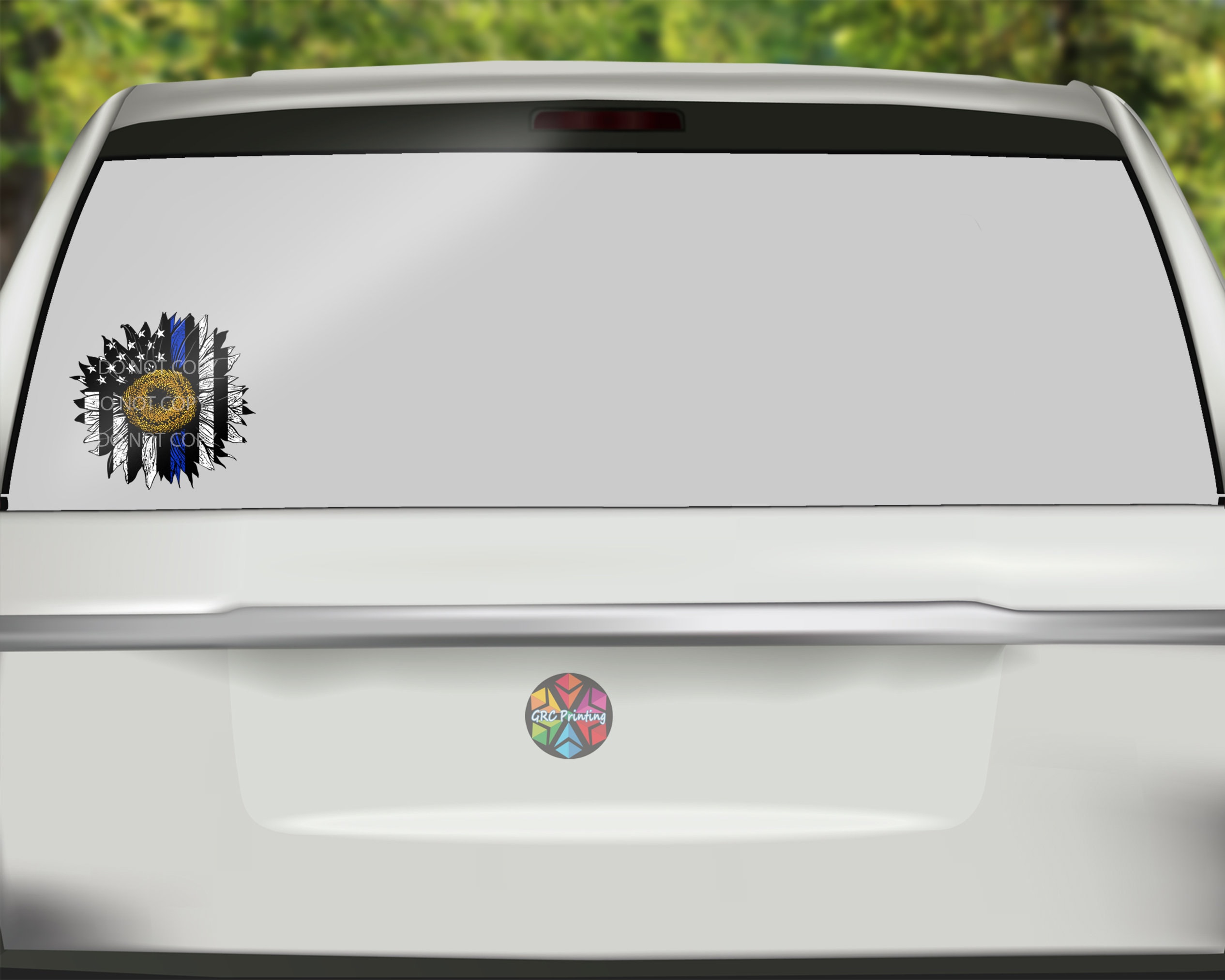Police-sunflower-sticker-support the Blue-decal - Etsy
