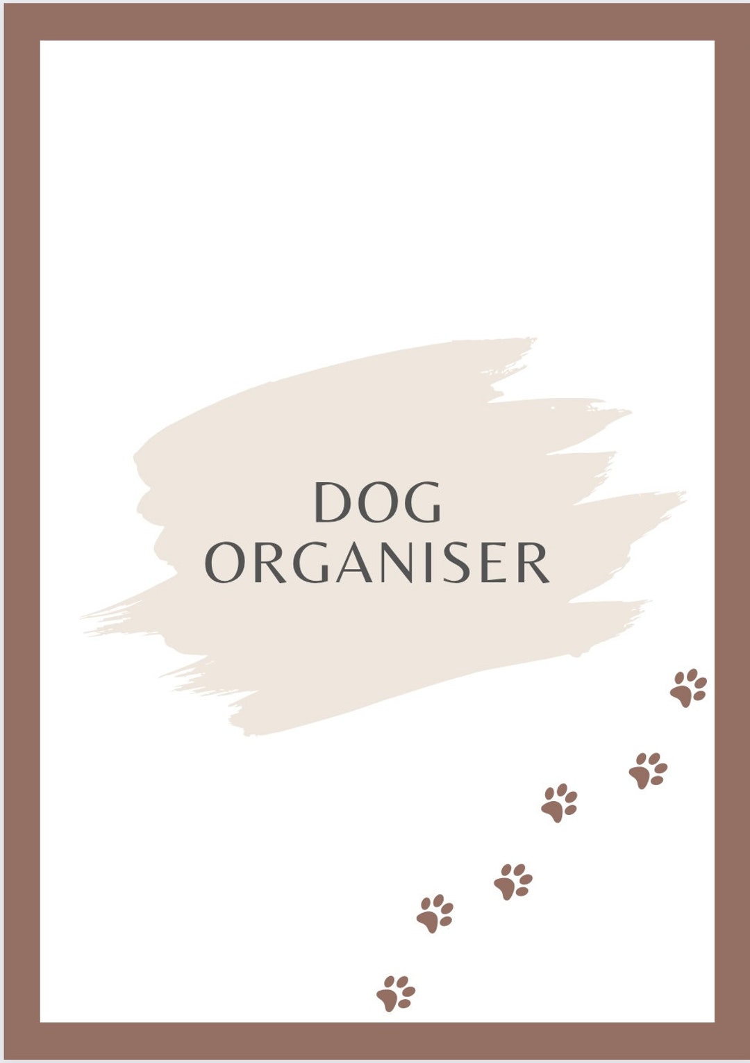 Dog Organiser Printable - Etsy