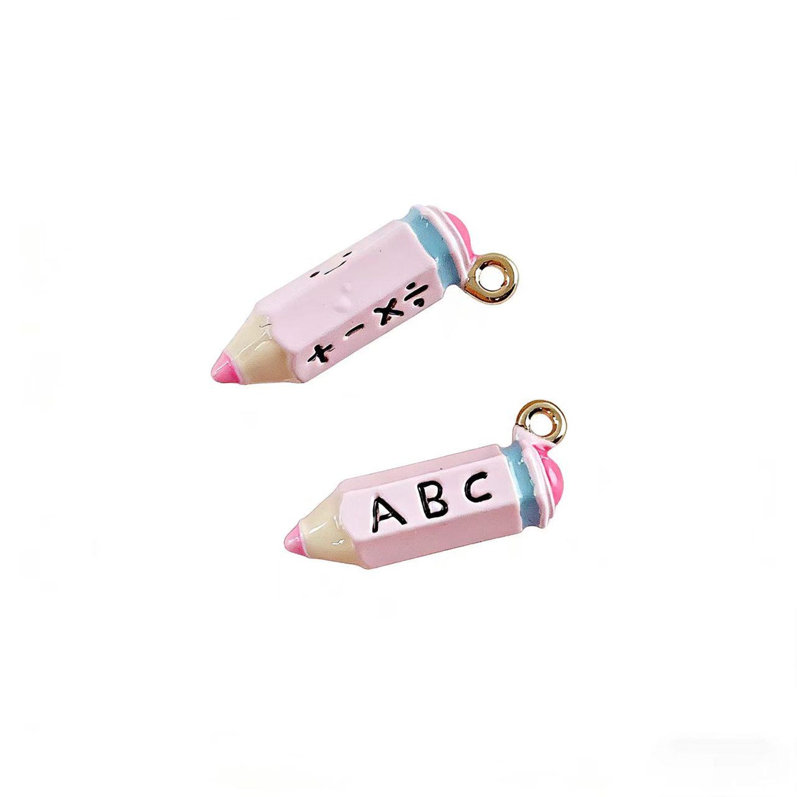 Kawaii ABC Pencil Charms, Kawaii Teacher Jewelry(2pcs) - Etsy
