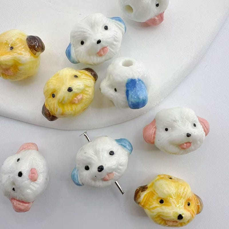 Dog Head Spacer Beads - Etsy