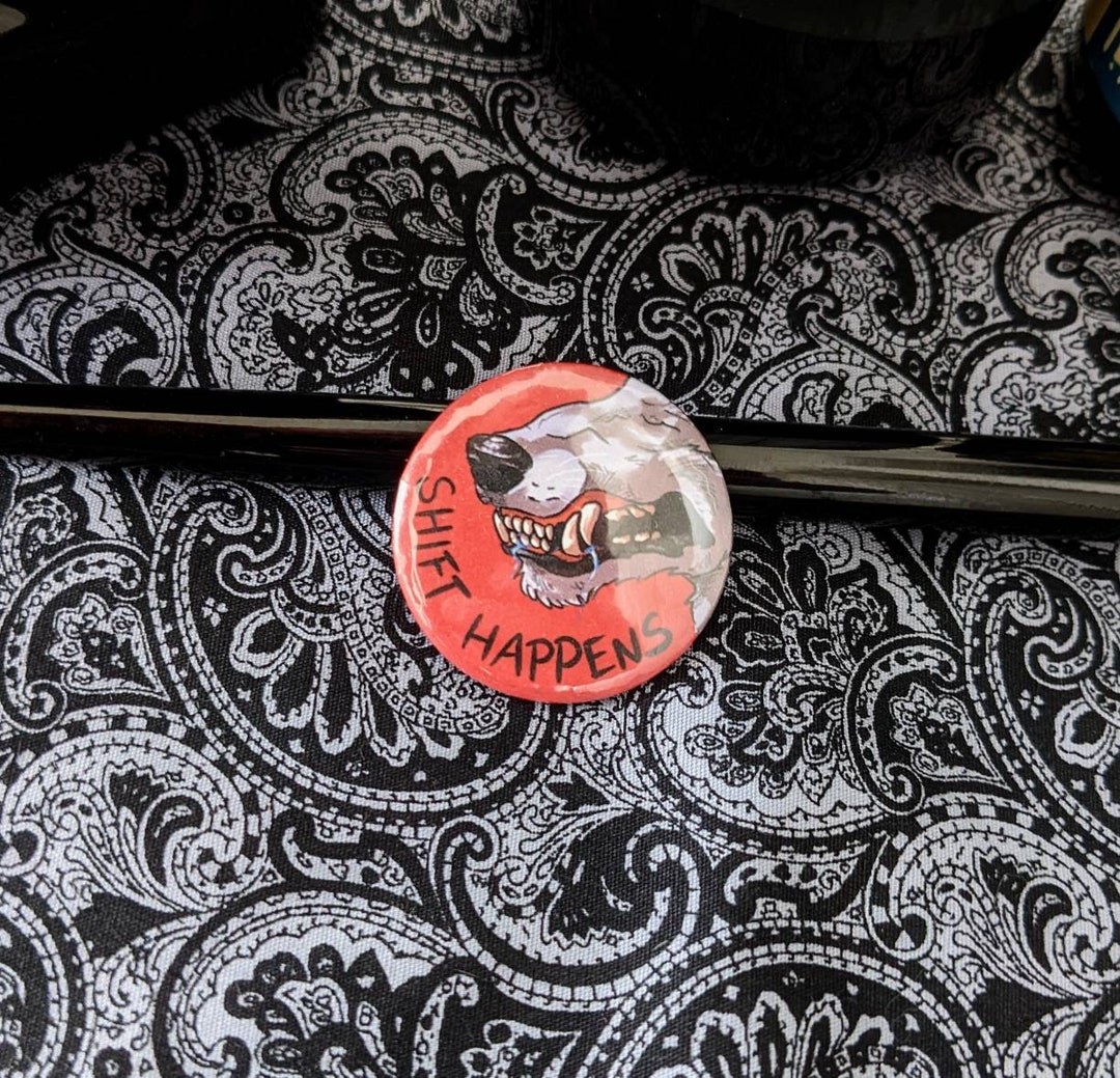 Werewolf || Red || Shift Happens || Button Badge - Etsy