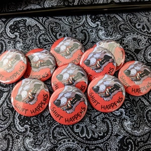 Werewolf || Red || Shift Happens || Button Badge - Etsy