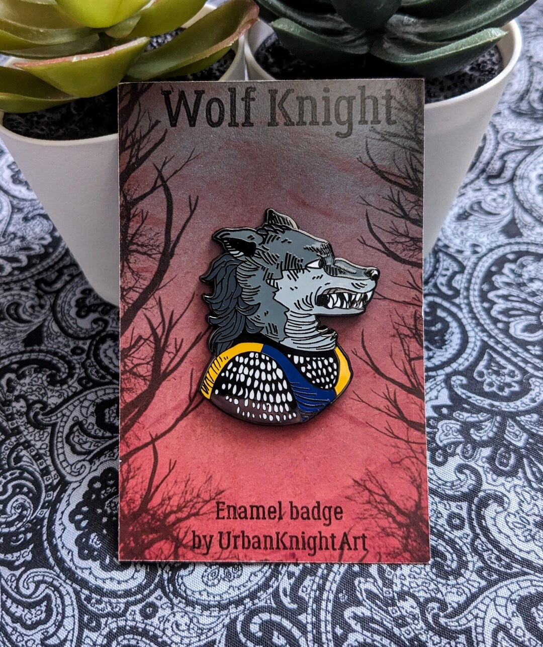 Wolf Knight || Enamel Pin - Etsy
